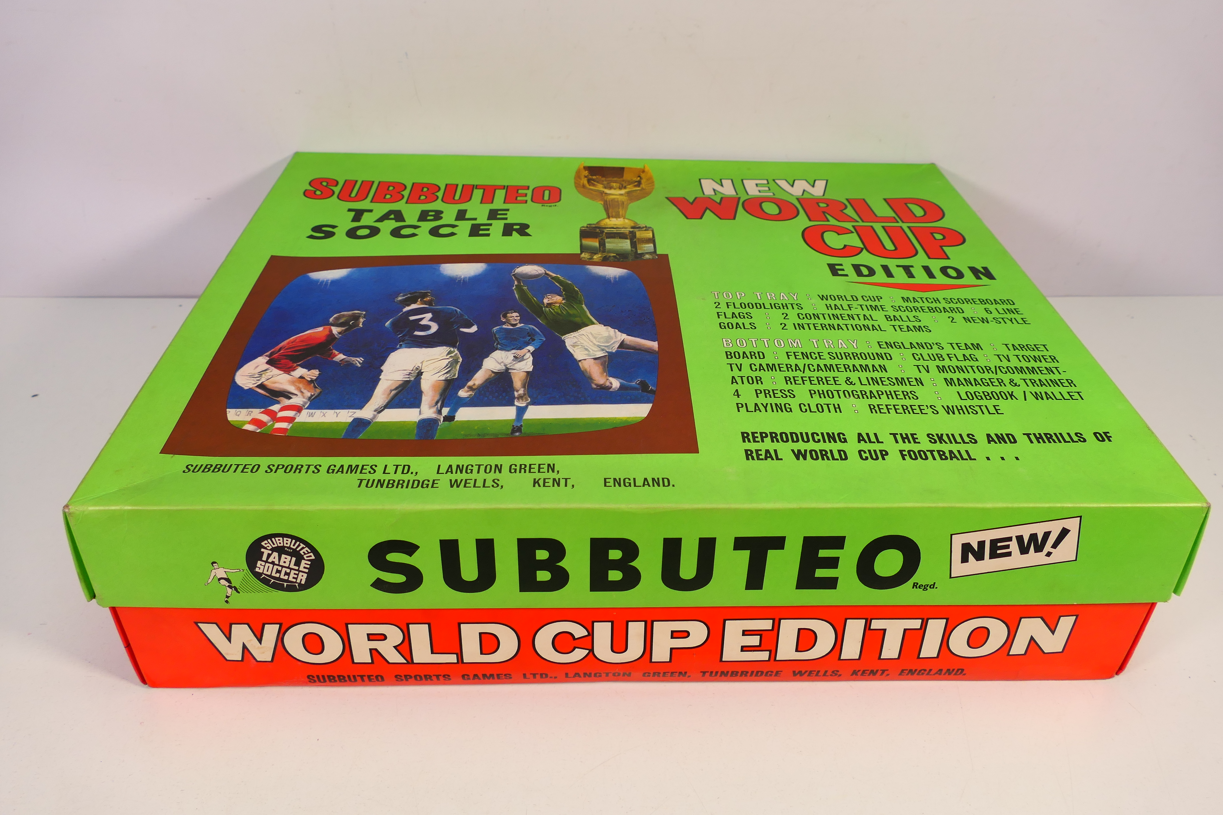 Subbuteo - A vintage boxed Subbuteo New World Cup Edition set. The set ...