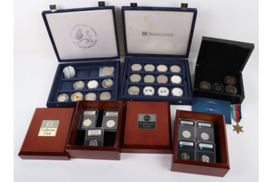 Various commemorative coins and sets, including First Decimal and Last ...