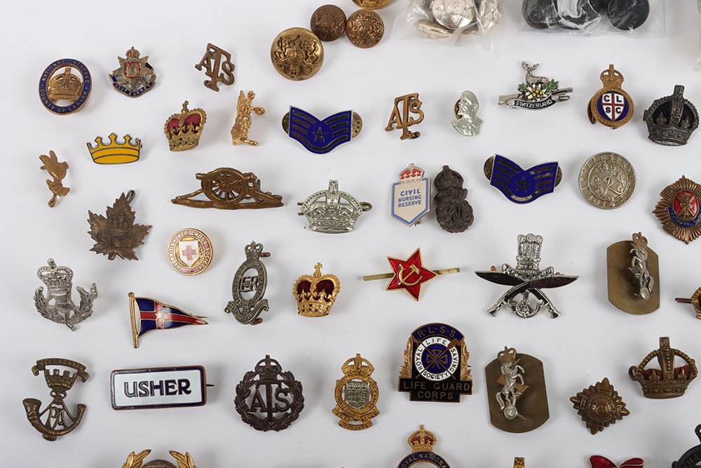 Huge Job Lot of British Military Cap & Collar Badges, Rank Badges ...