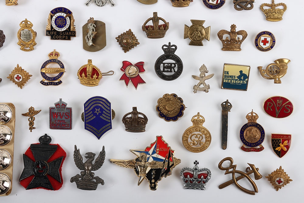 Huge Job Lot of British Military Cap & Collar Badges, Rank Badges ...