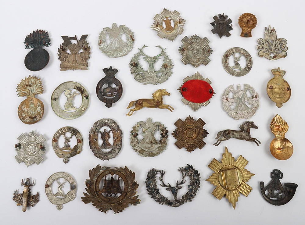 Selection of Cap Badges with a Scottish Interest. Items included are ...