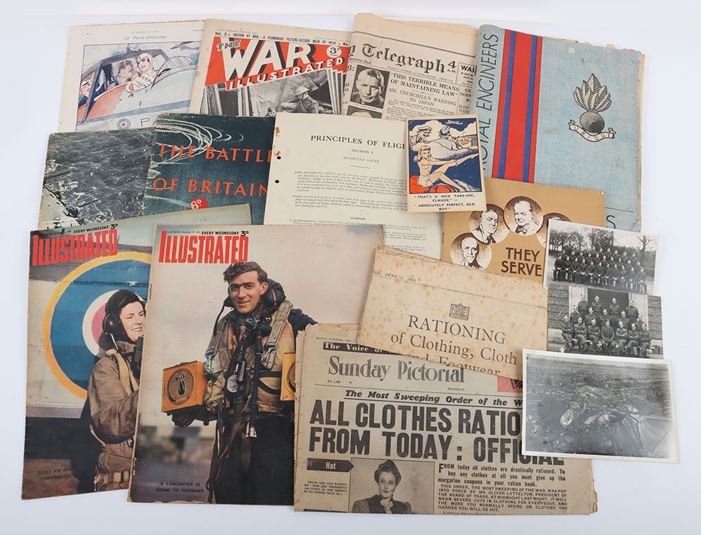 WW2 British Paperwork, Photographs and Ephemera. A nice large lot of ...