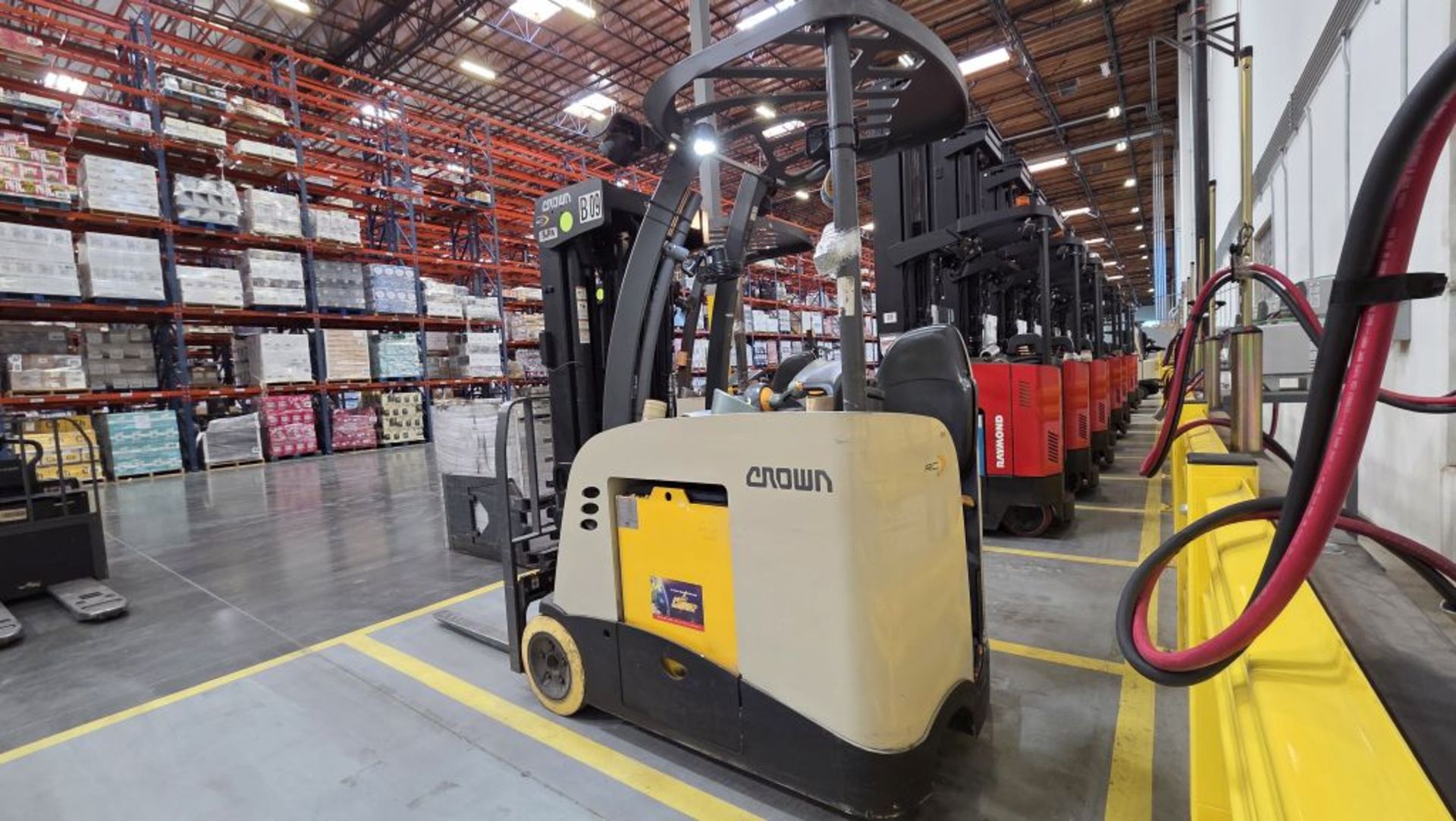 2020 Crown Electric Stand-Up Dock Stocker Forklift, model RC5545-40, s ...
