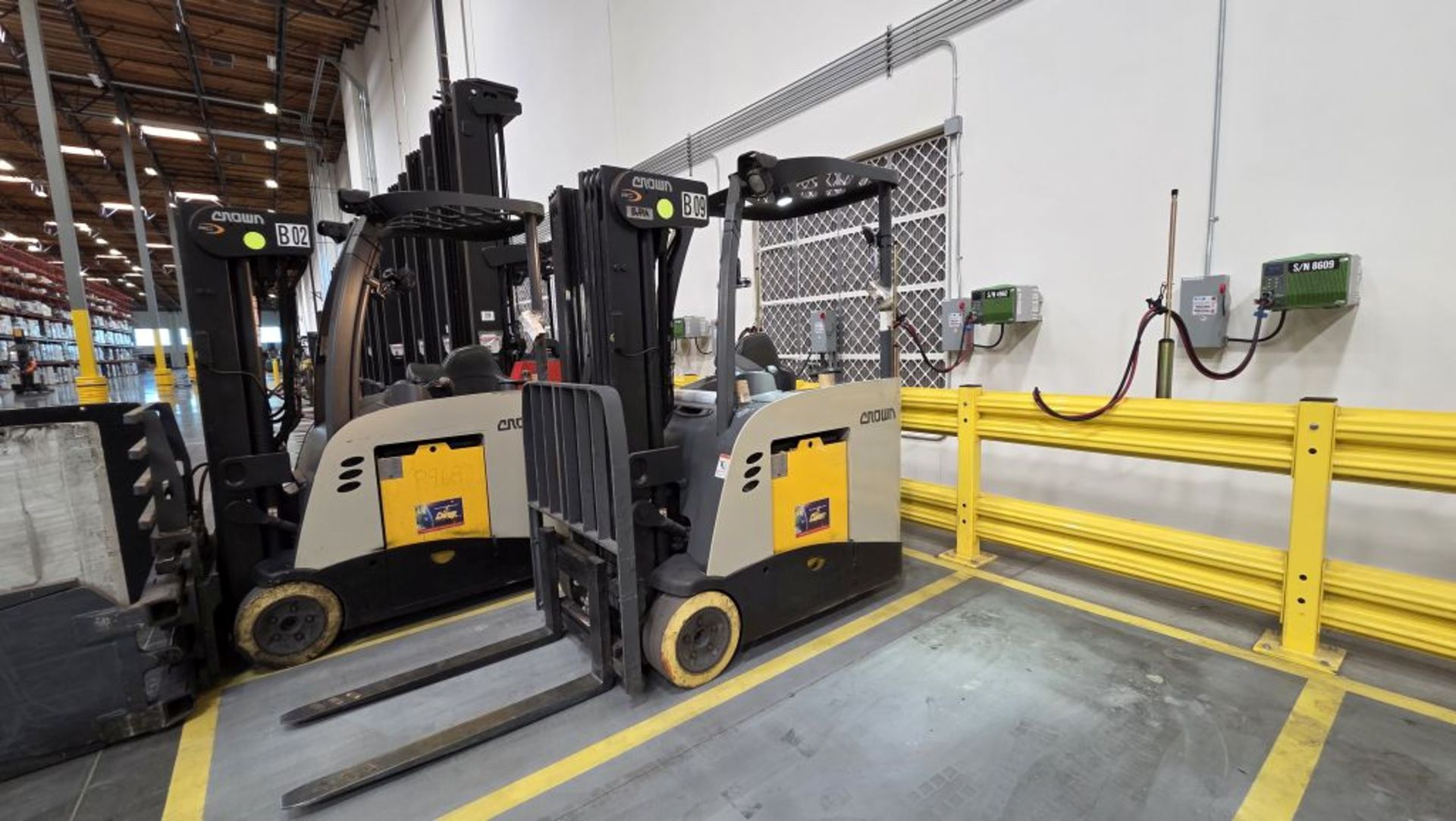 2020 Crown Electric Stand-Up Dock Stocker Forklift, model RC5545-40, s ...