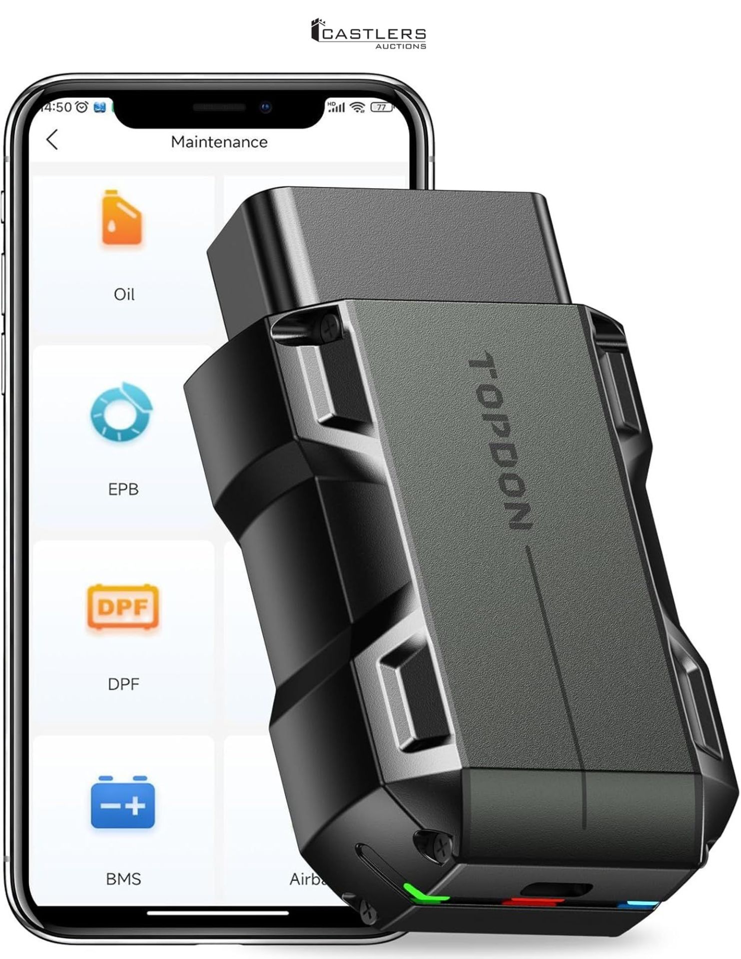 Retail TitleTOPDON Topscan OBD2 Scanner Bluetooth, Wireless OBD2 Code ...