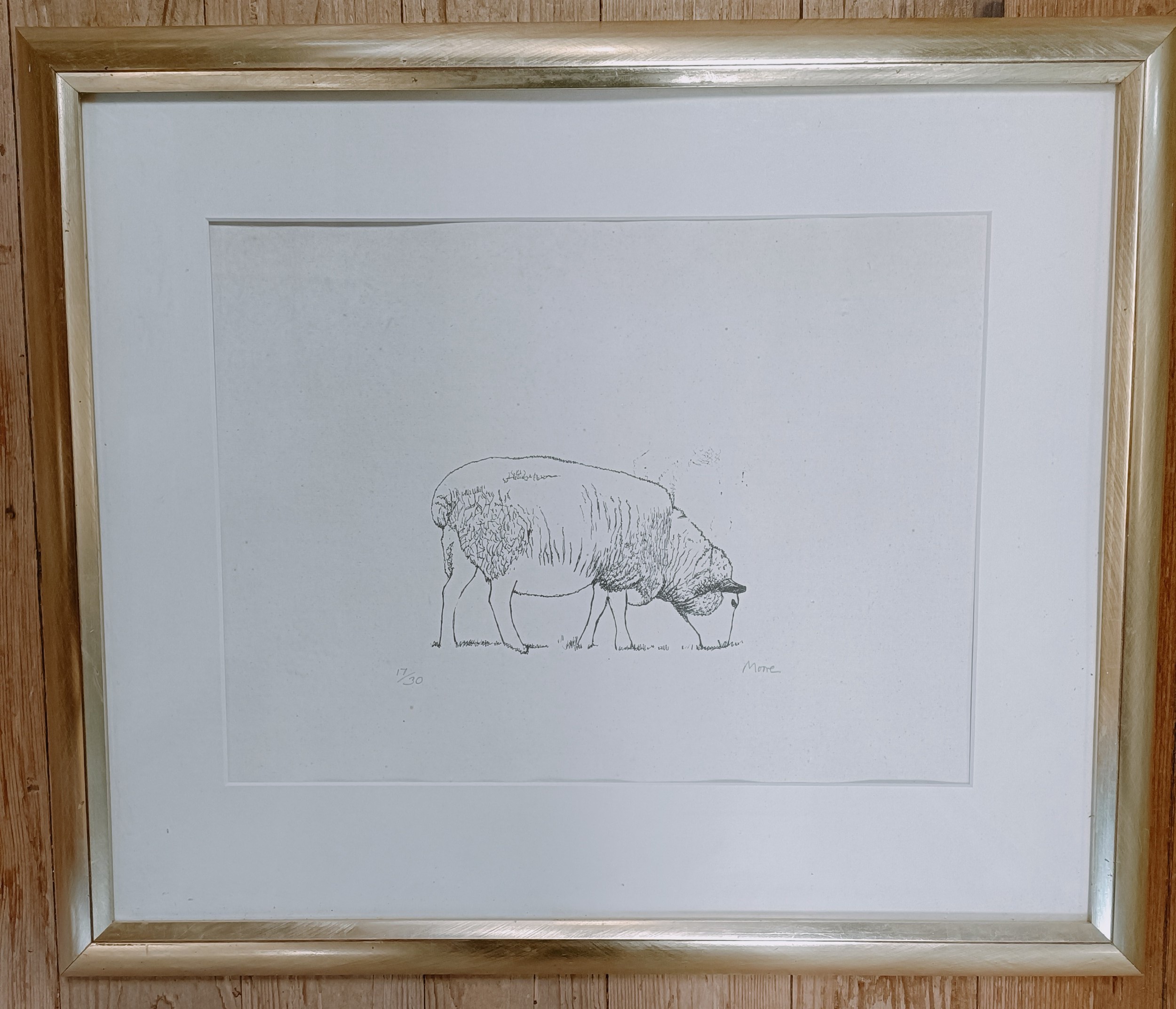 Henry Moore (British 1898-1986), A Sheep, limited edition print, 17/30 ...
