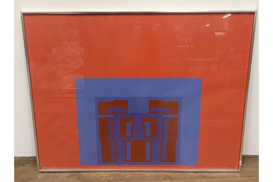 A Robyn Denny screen print, The Paramount Suite, orange field, signed ...