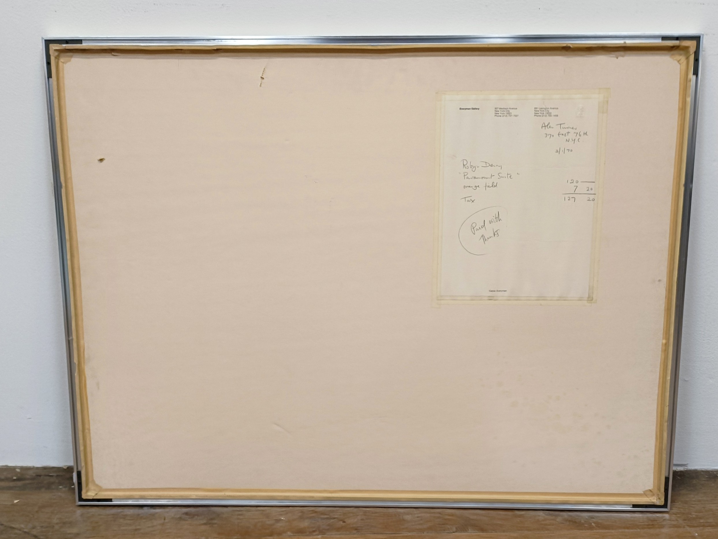 A Robyn Denny screen print, The Paramount Suite, orange field, signed ...