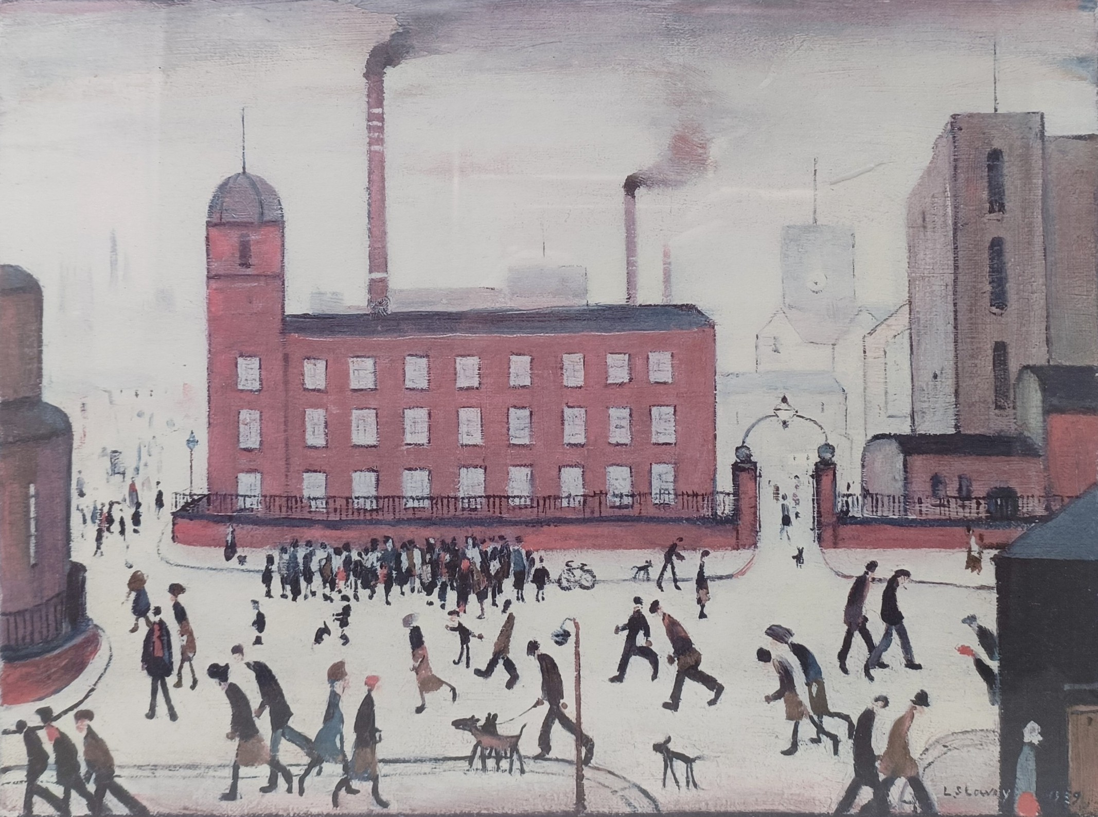 After Laurence Stephen Lowry (1887-1976), Mill Scene, a colour ...