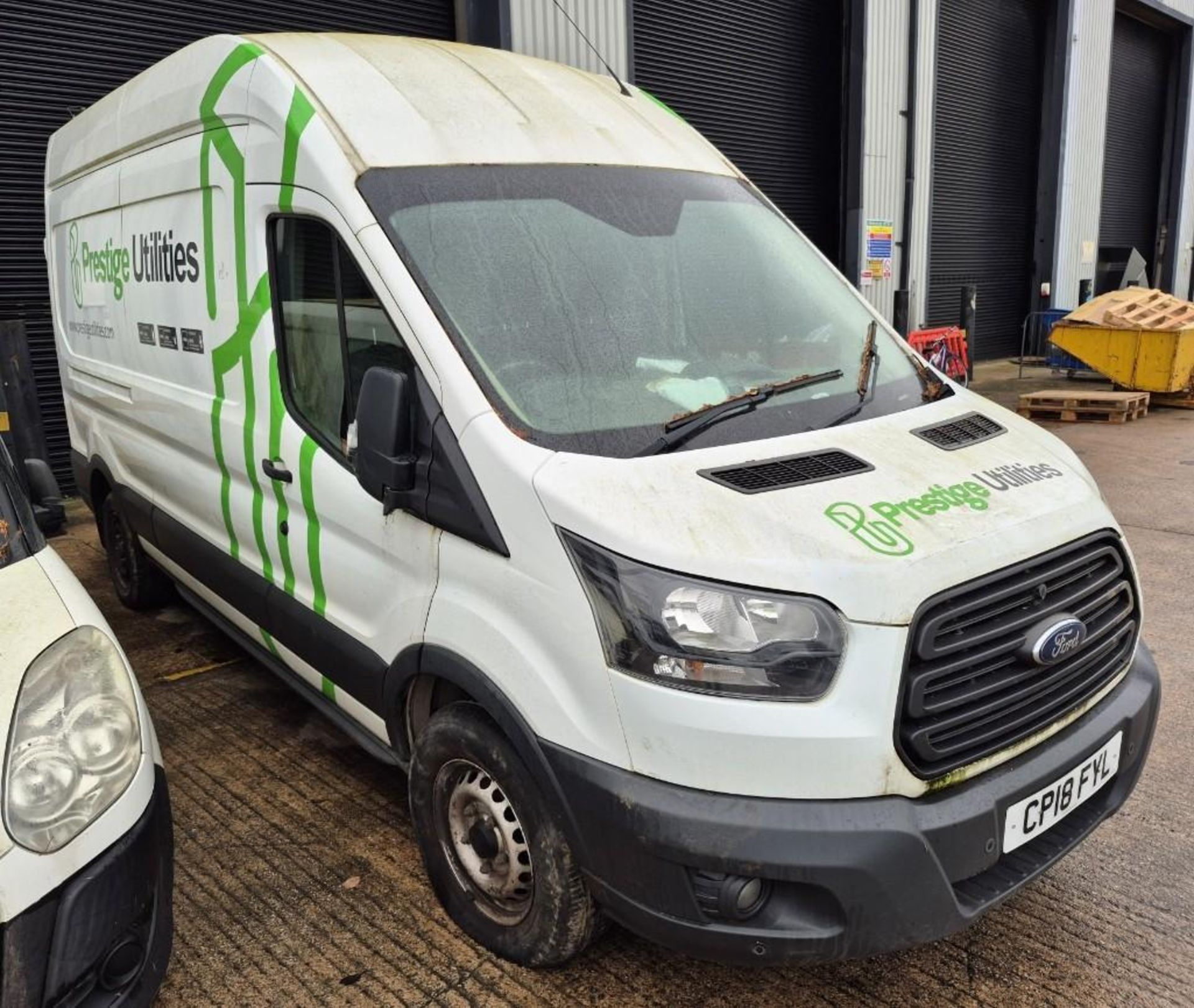 WHITE FORD TRANSIT 350 DIESEL 1995cc, FIRST REGISTERED 10/07/2018, REG ...