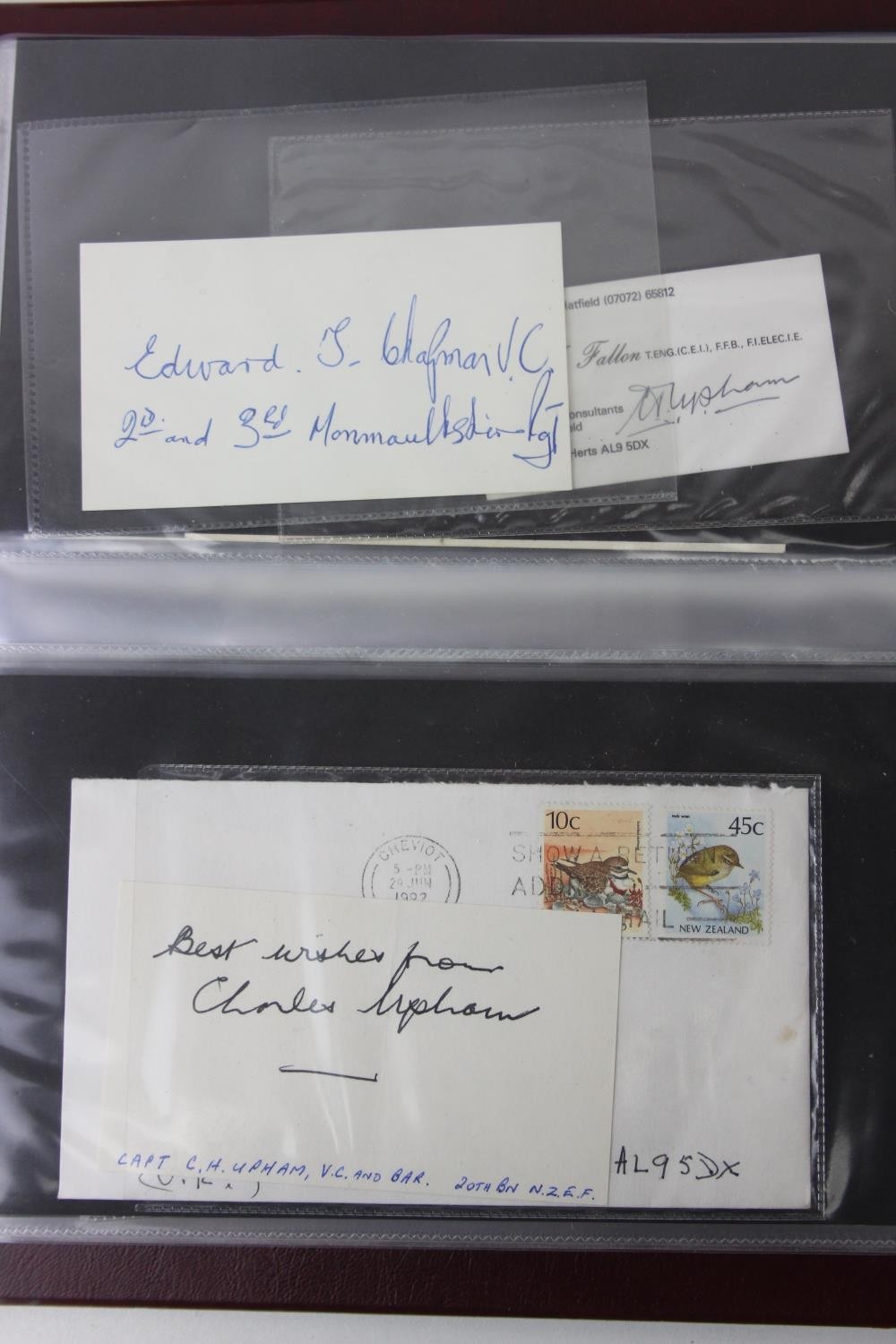 Autographs; Victoria Cross recipients - album of autographs to include ...