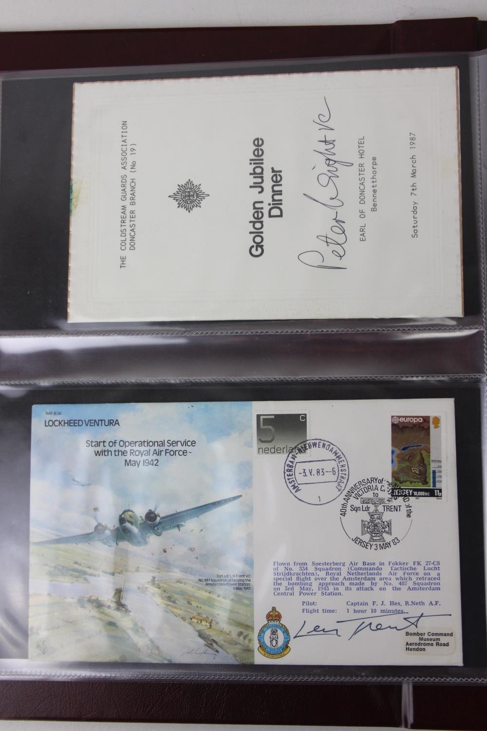 Autographs; Victoria Cross recipients - album of autographs to include ...