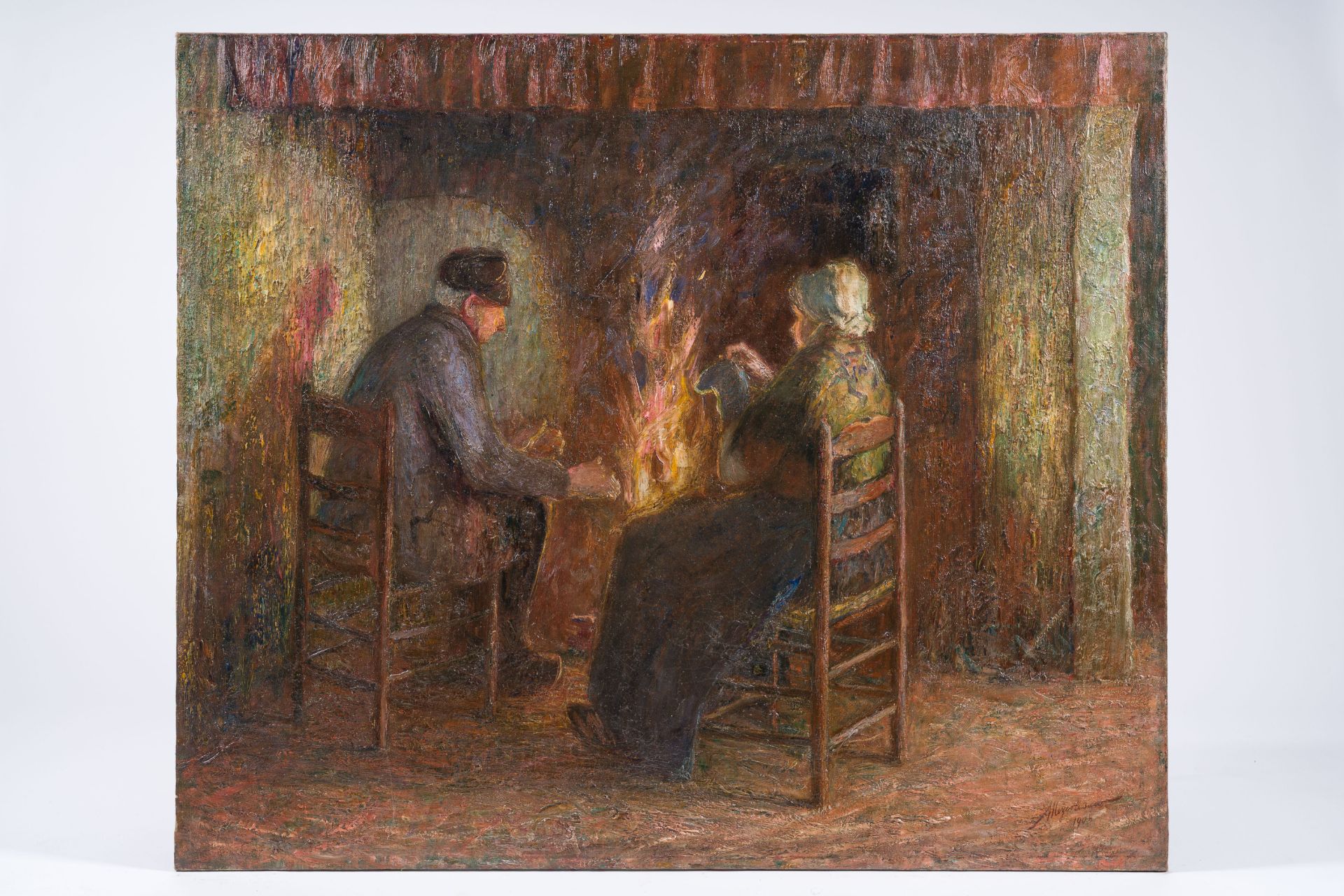 Carl (Charles) Frederik Meyer-Lesaar (1884-1941): The old couple by the ...