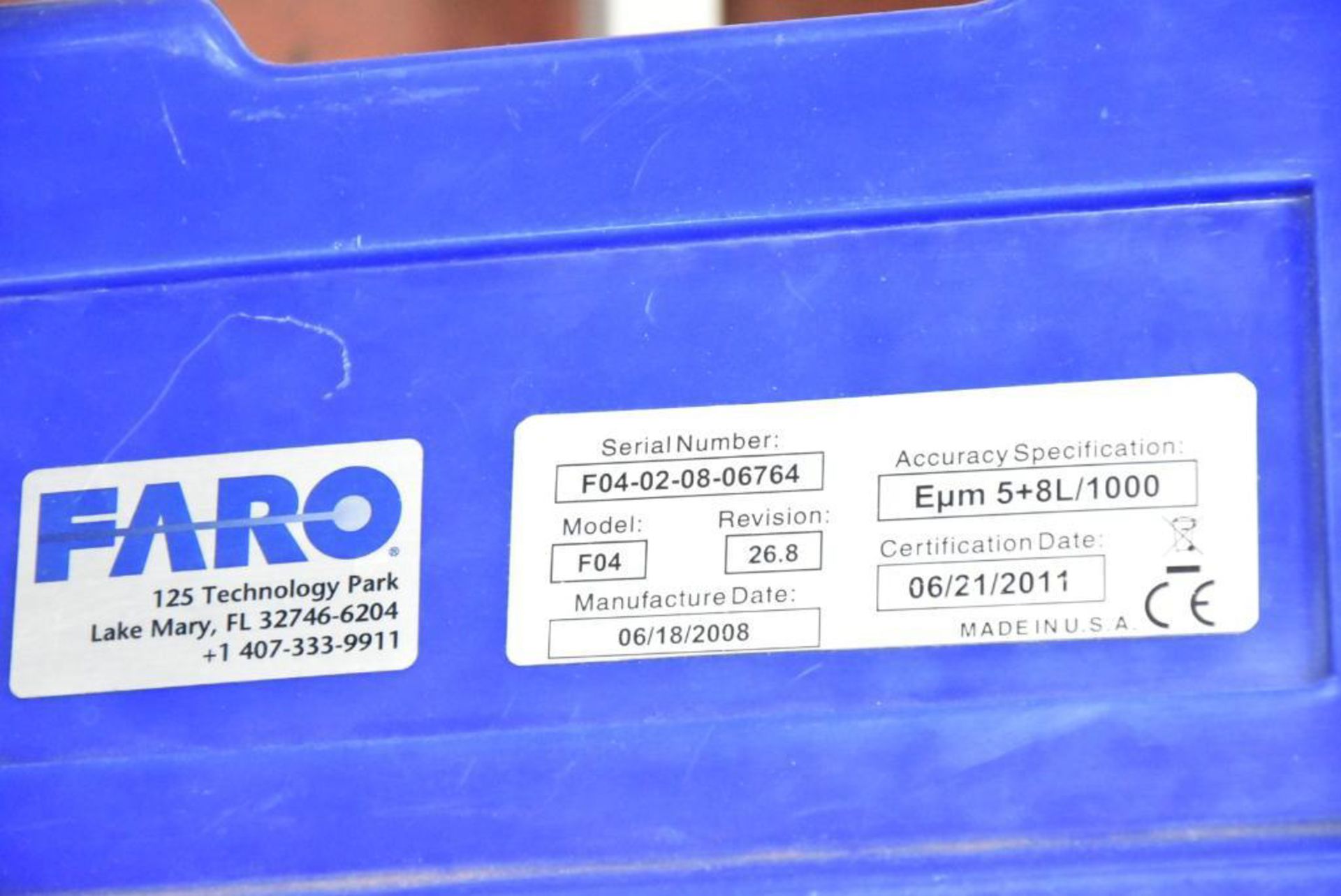 FARO (2011) F04 GAUGE PLUS 6-AXIS PORTABLE CO-ORDINATE MEASURING ARM ...
