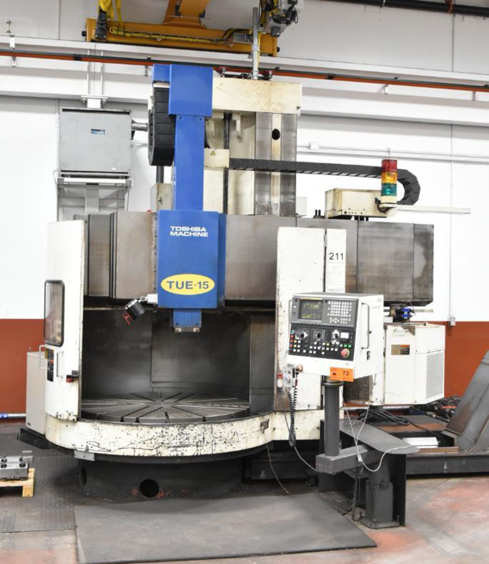 TOSHIBA SHIBAURA TUE-15 CNC VERTICAL BORING MILL WITH FANUC SERIES 18-T ...