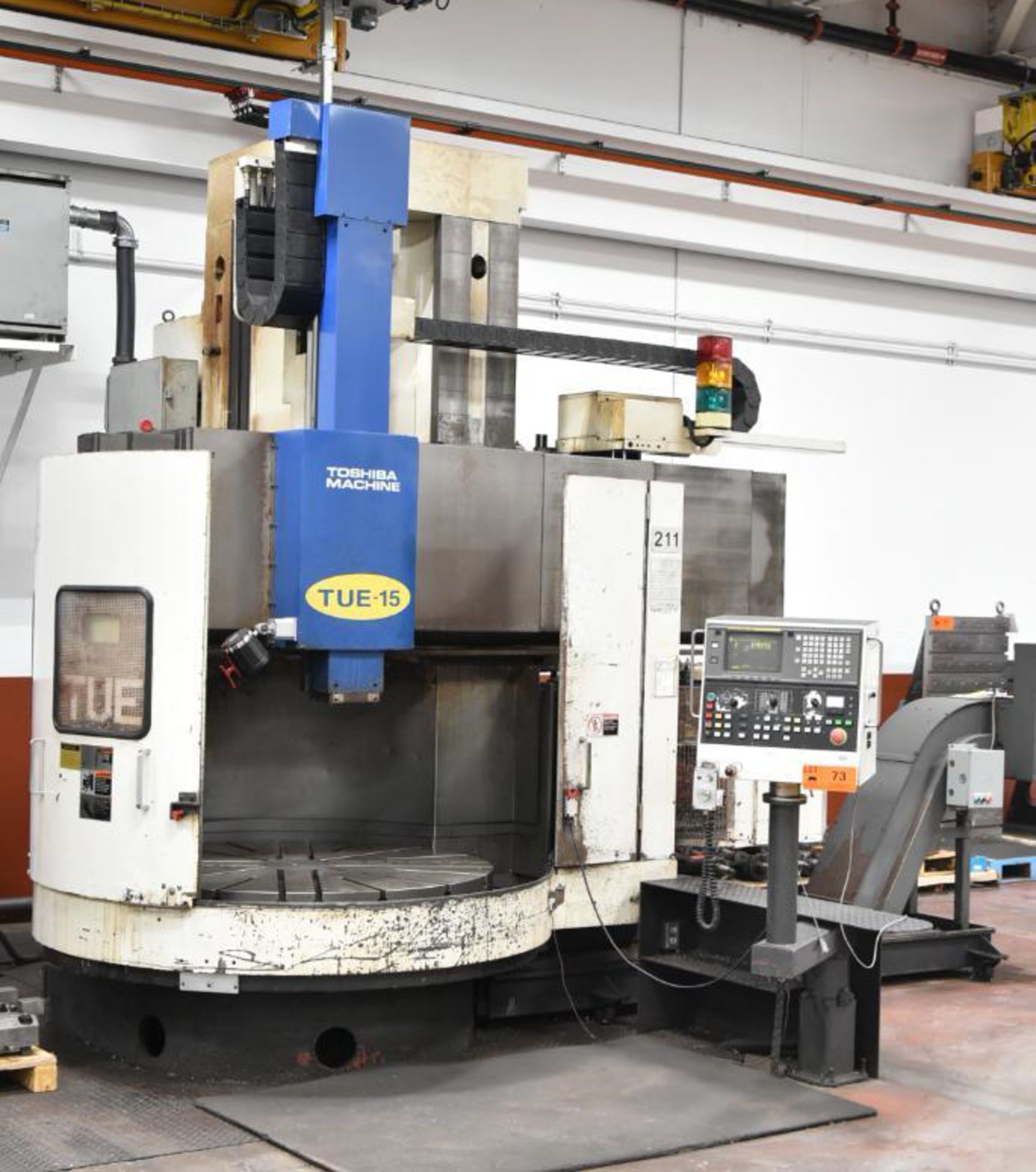 TOSHIBA SHIBAURA TUE-15 CNC VERTICAL BORING MILL WITH FANUC SERIES 18-T ...