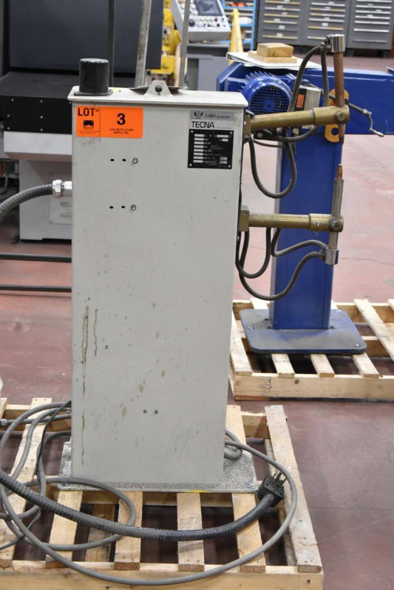 TECHNA 150SNA 50 KVA SPOT WELDER WITH TE 90 MARK II DIGITAL CONTROL, S ...