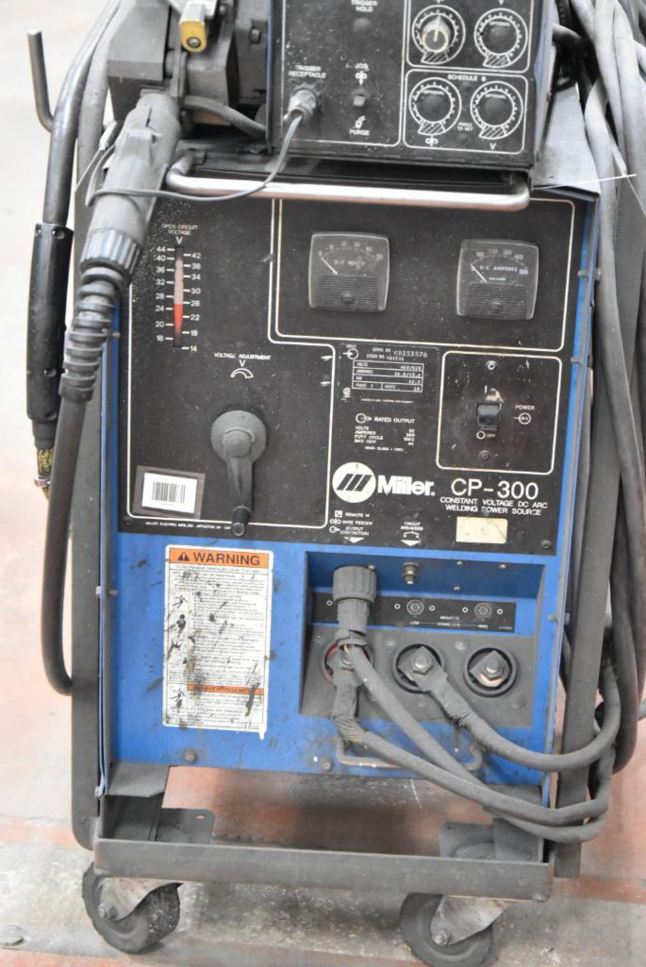 MILLER CP-300 PORTABLE MIG WELDER WITH MILLER 24V CONSTANT SPEED WIRE ...
