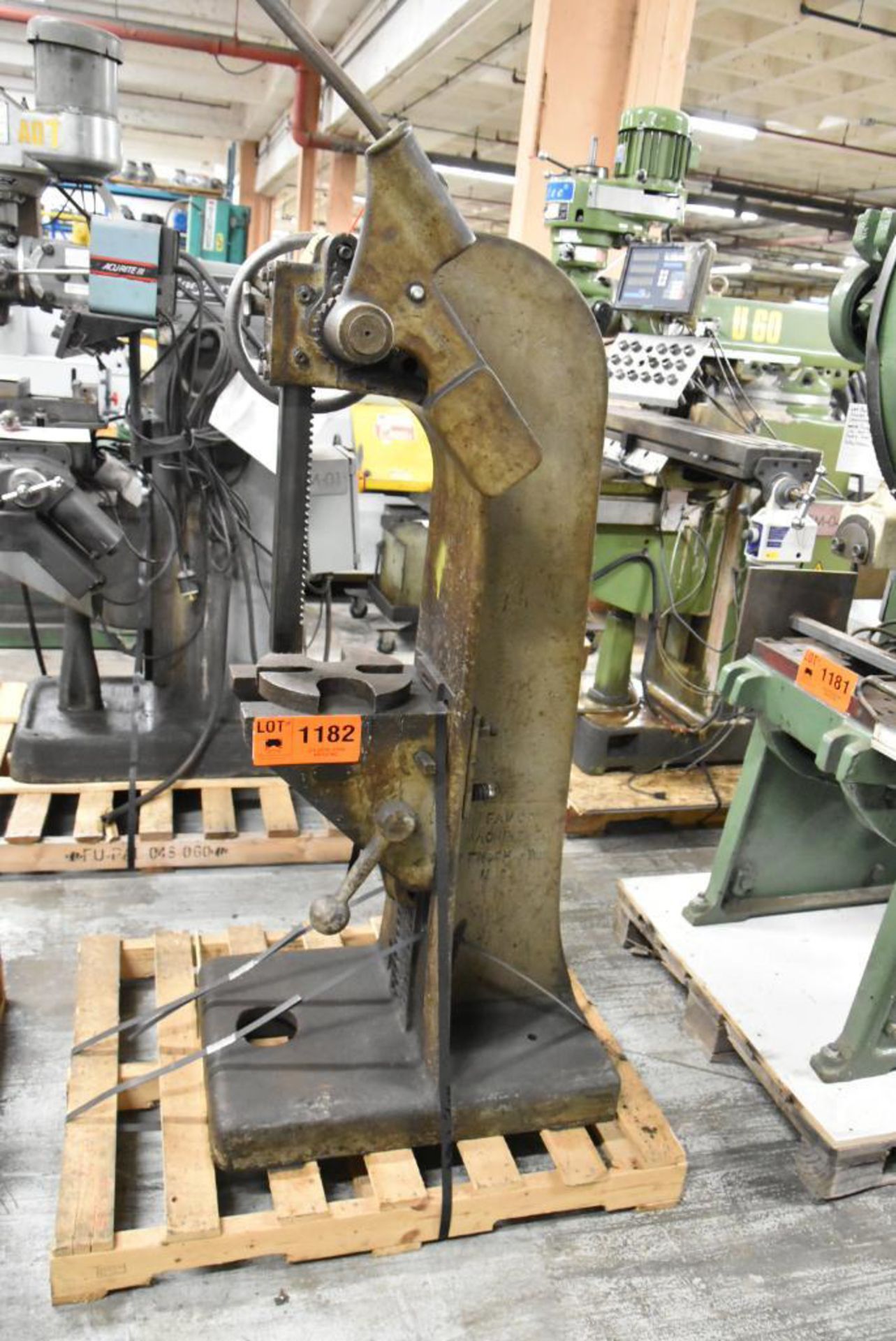 FAMCO MODEL 5R FLOOR-TYPE ARBOR PRESS, S/N: N/A (CI) (LOCATED AT 401 ...