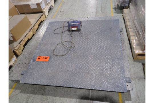 5,000 LB. CAPACITY PLATFORM SCALE WITH SWS LP7510 DIGITAL READ OUT
