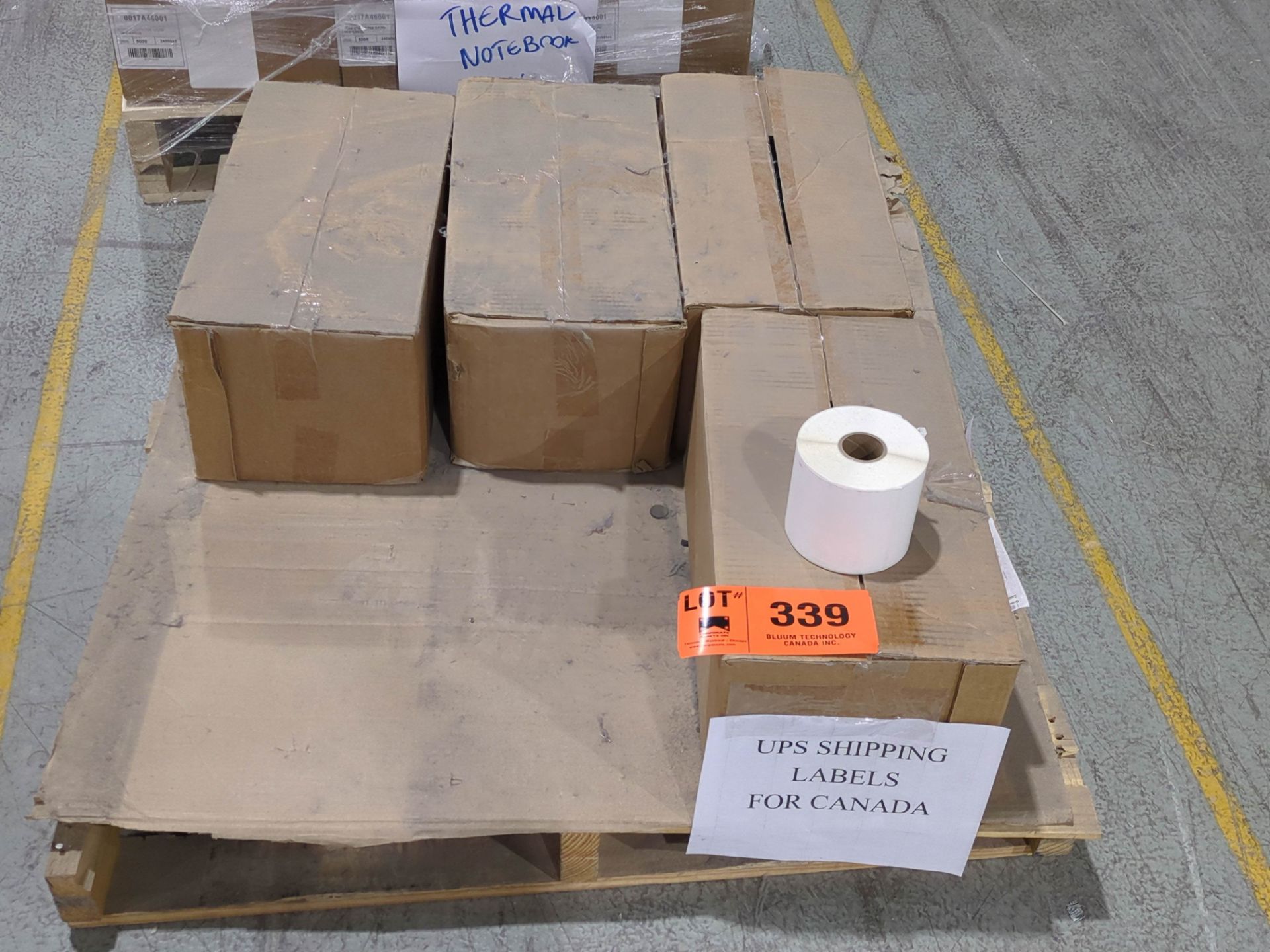 LOT/ SKID OF UPS STYLE THERMAL PRINTER LABELS