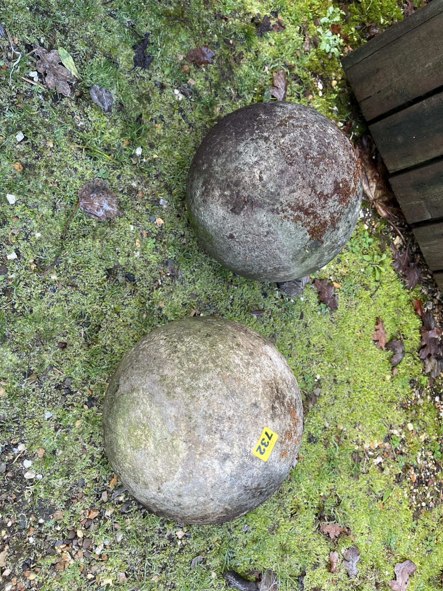 2 X STONE BALLS