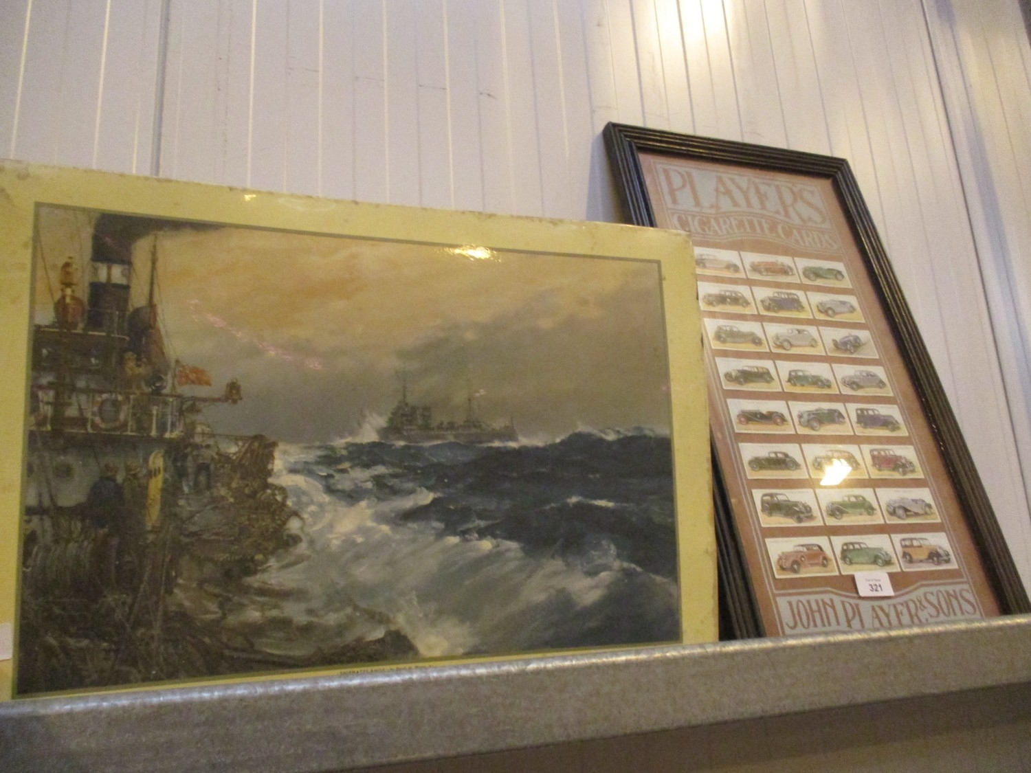 Players Navy Cut Advert, 39.5x53cm, along with Players Cigarette Cards