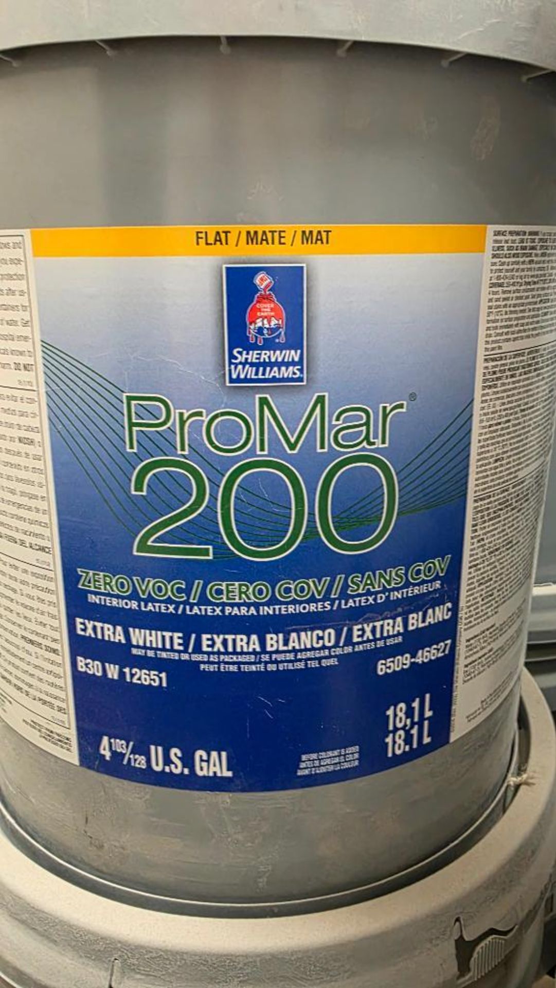 UNITS - SHERWIN WILLIAMS PROMAR 200 EXTRA WHITE INTERIOR LATEX 18.1 L PAINT