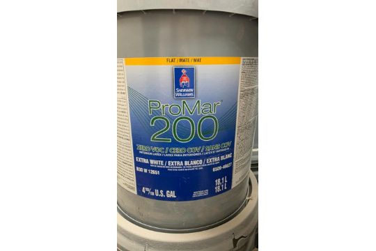 UNITS - SHERWIN WILLIAMS PROMAR 200 EXTRA WHITE INTERIOR LATEX 18.1 L PAINT