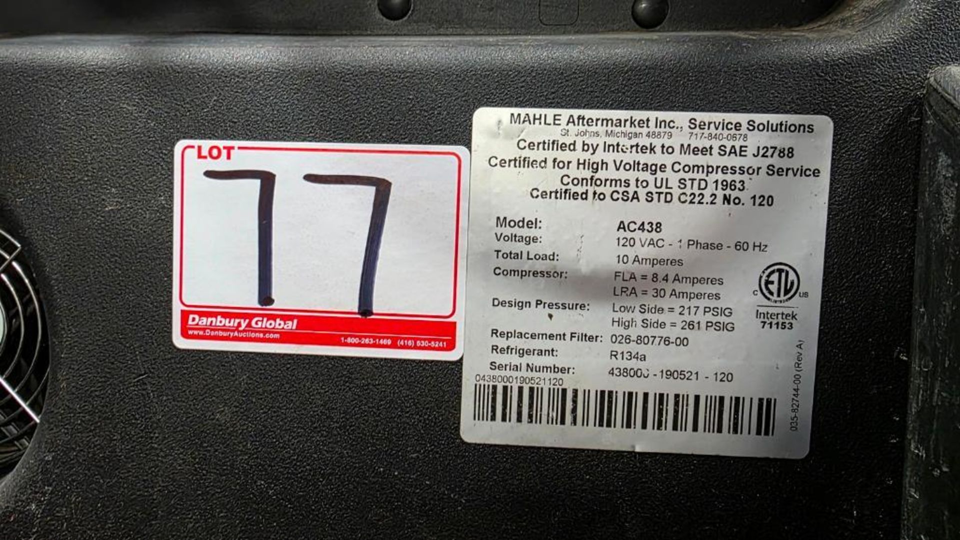 MATCO TOOLS AC438 R134A HYBRID CERTIFIED ALPHANUMERIC TOUCHPAD ...