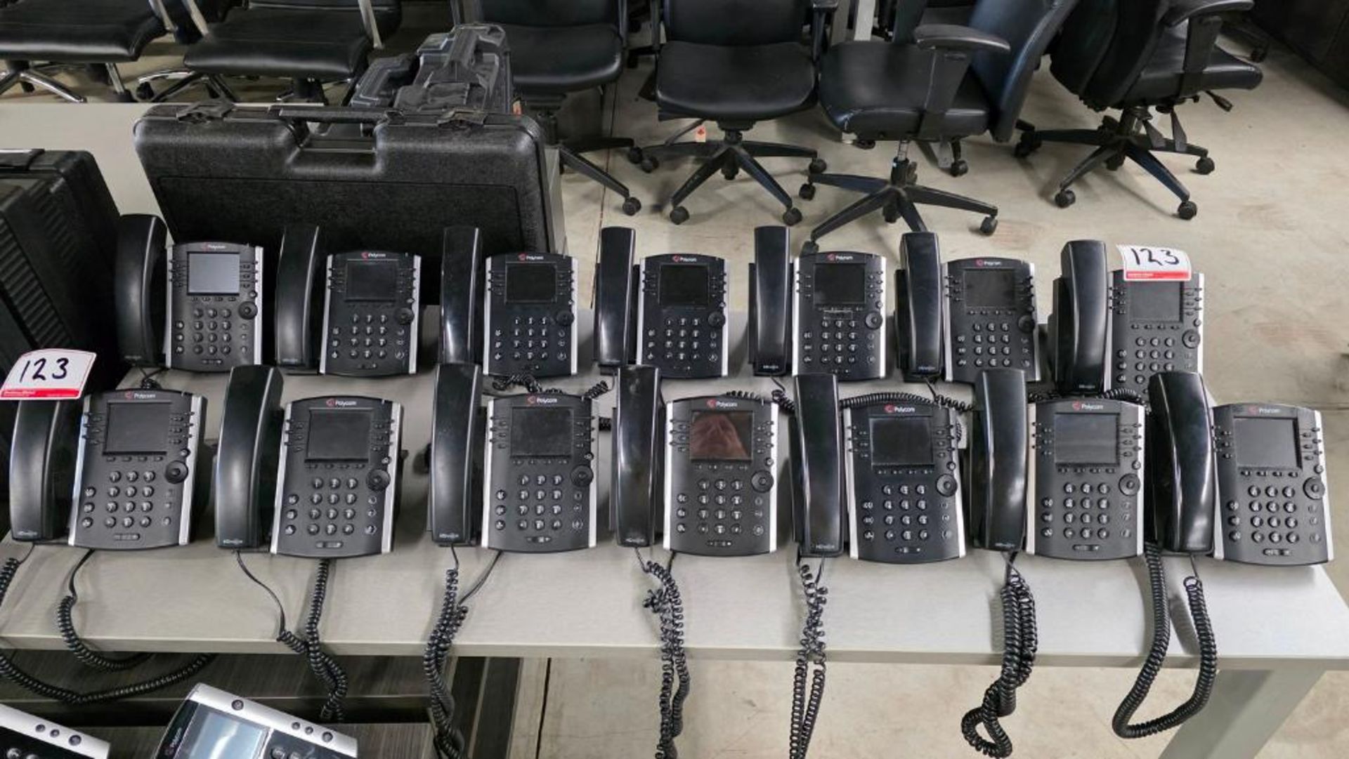 LOT - POLYCOM VVX 410 HD VOICE DESKTOP PHONES (14 PCS)