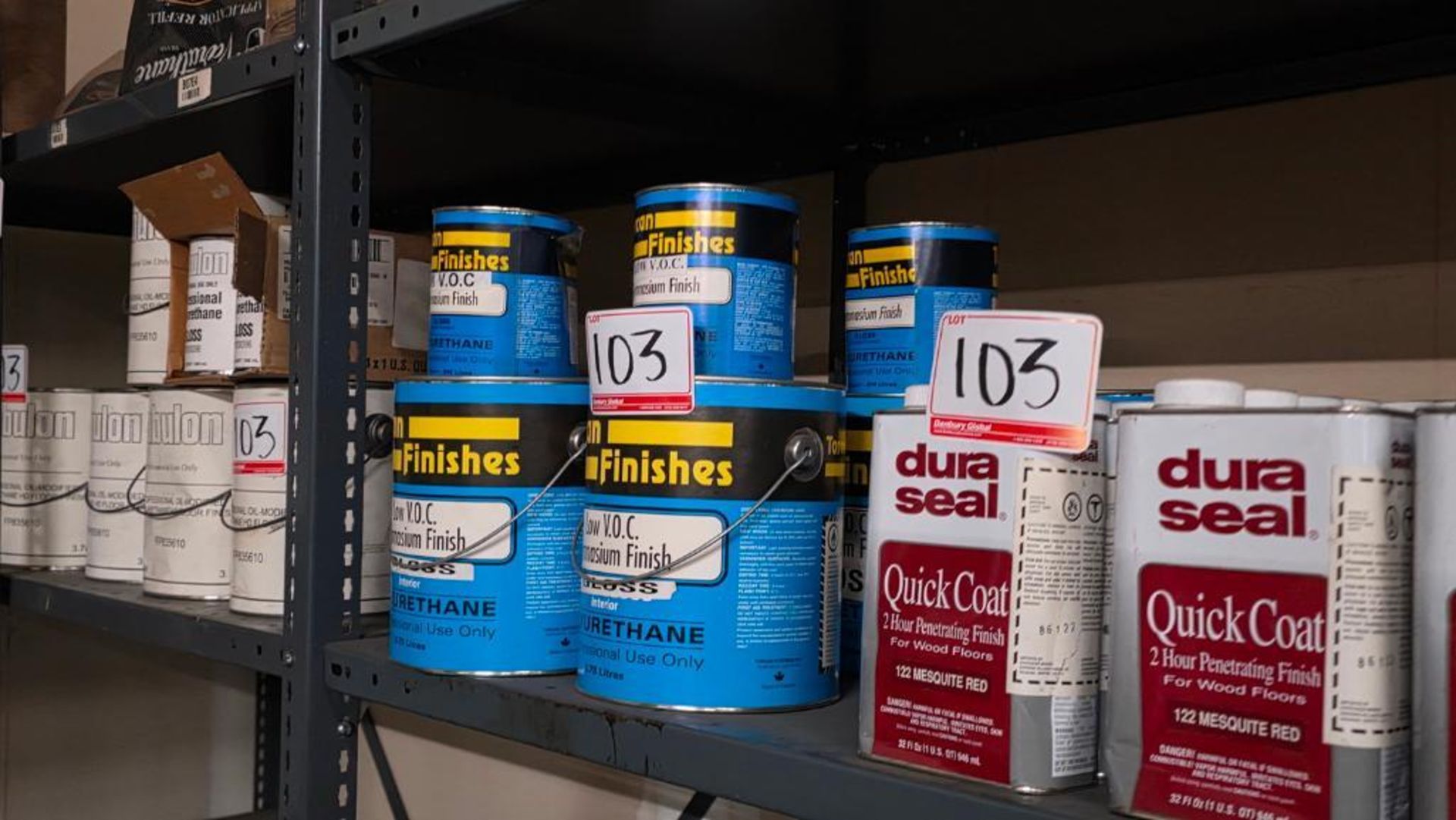 LOT - ASSTD FABULON OIL MODIFIED POLYURETHANE HD FLOOR FINISH, DURASEAL ...