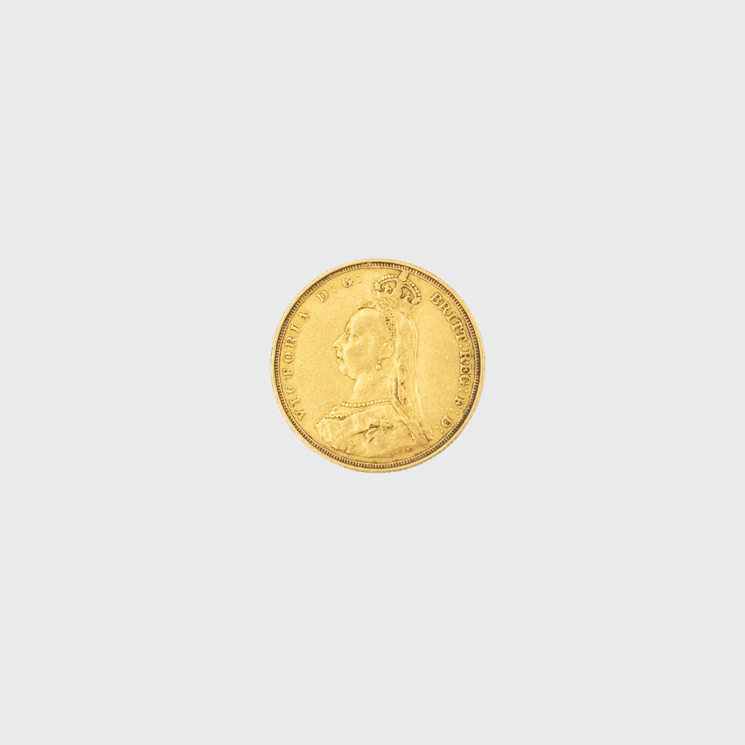 A Victoria 1887 jubilee bust full sovereign gold coin. S.3866, VF, 7.94g.