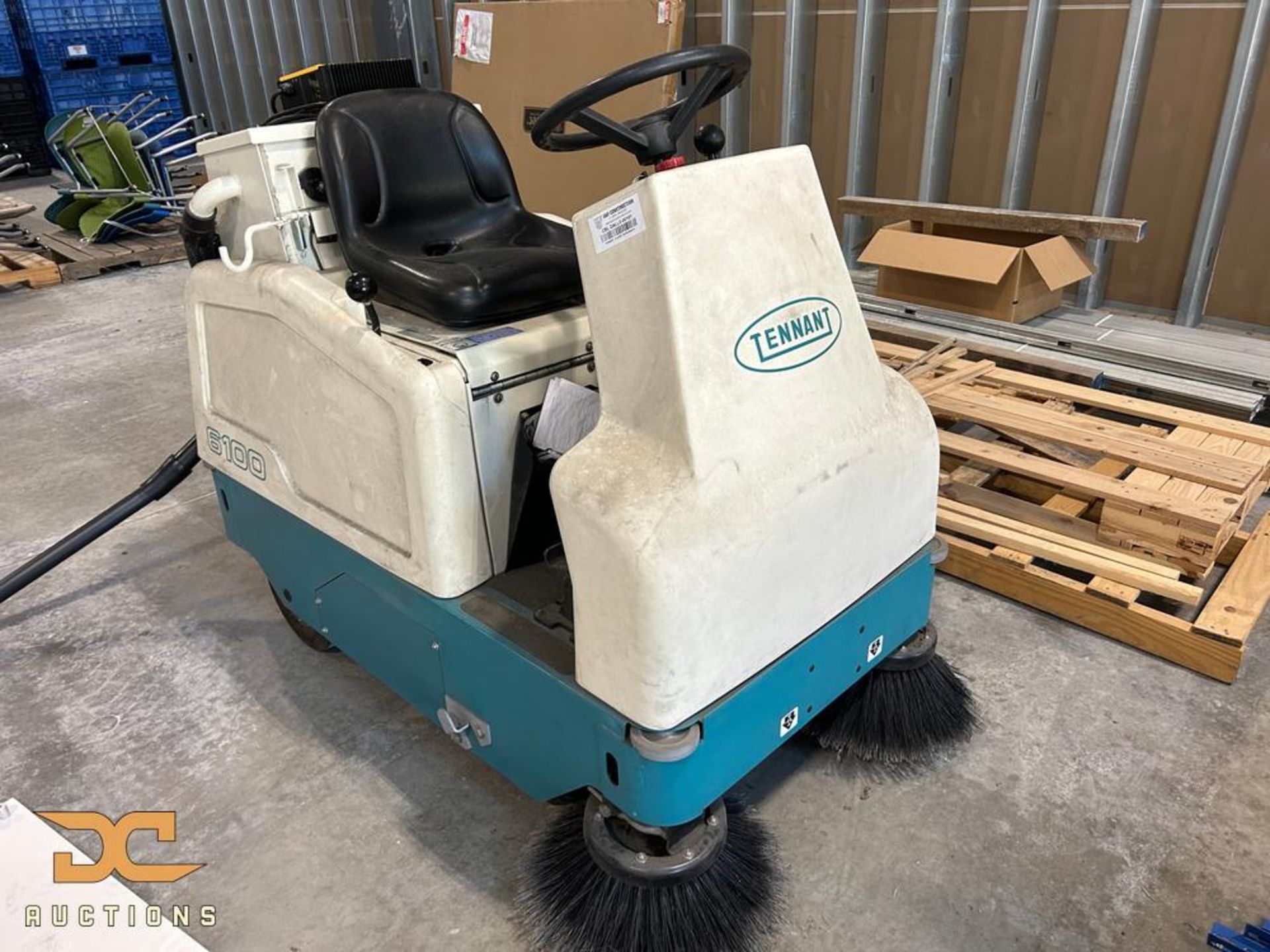 (1) Tennant 6100 Sub-Compact Ride on Floor Sweeper Make: Tennant Model ...