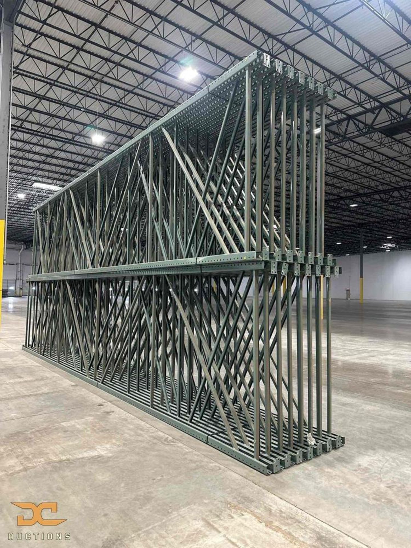 (30) Teardrop Upright Frames | 72" x 28' Make: Mecalux Color: Green ...