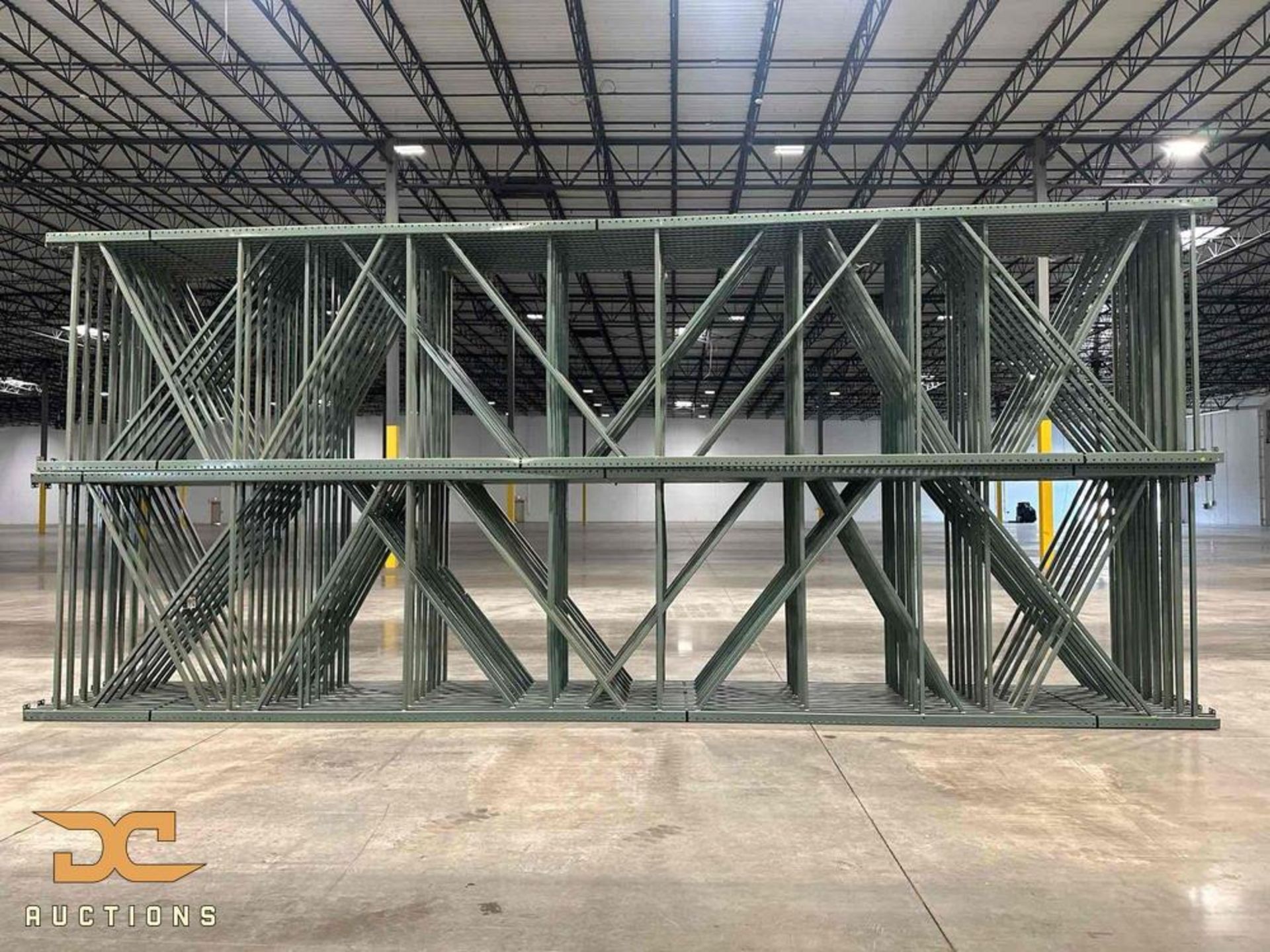 (30) Teardrop Upright Frames | 72" x 28' Make: Mecalux Color: Green ...