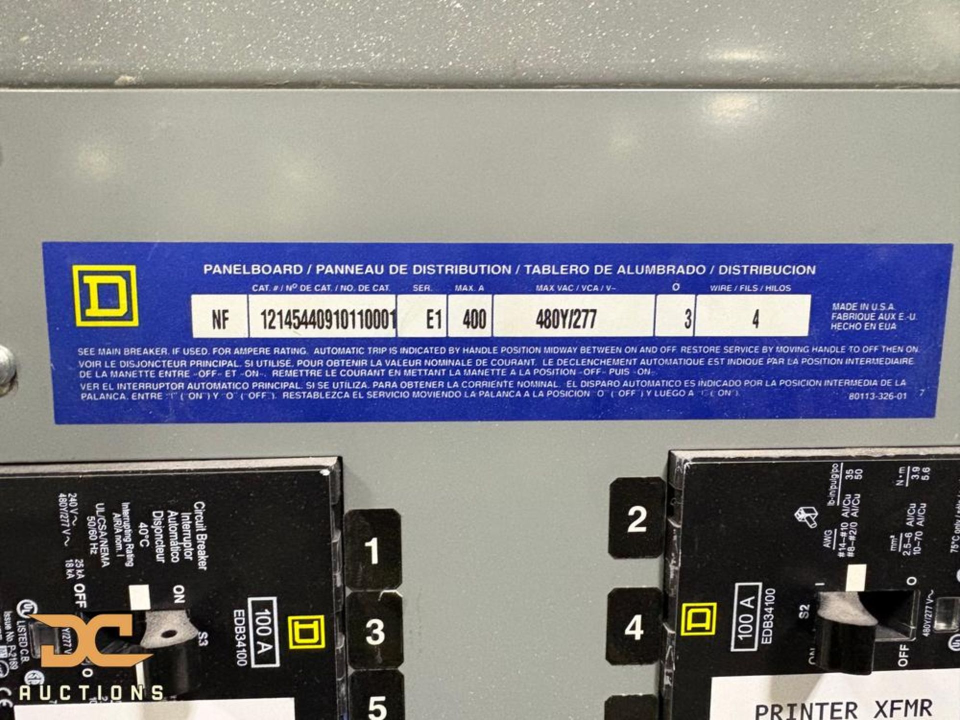 240 Volt / Max Amp 400 Color: Grey Length: 20" Width: 6" Height: 56 ...