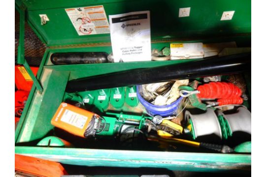 GREENLEE UNUSED UT10 ULTRA TUGGER CABLE PULLER, W/MOBILE VERSA BOOM ...