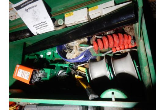 GREENLEE UNUSED UT10 ULTRA TUGGER CABLE PULLER, W/MOBILE VERSA BOOM ...