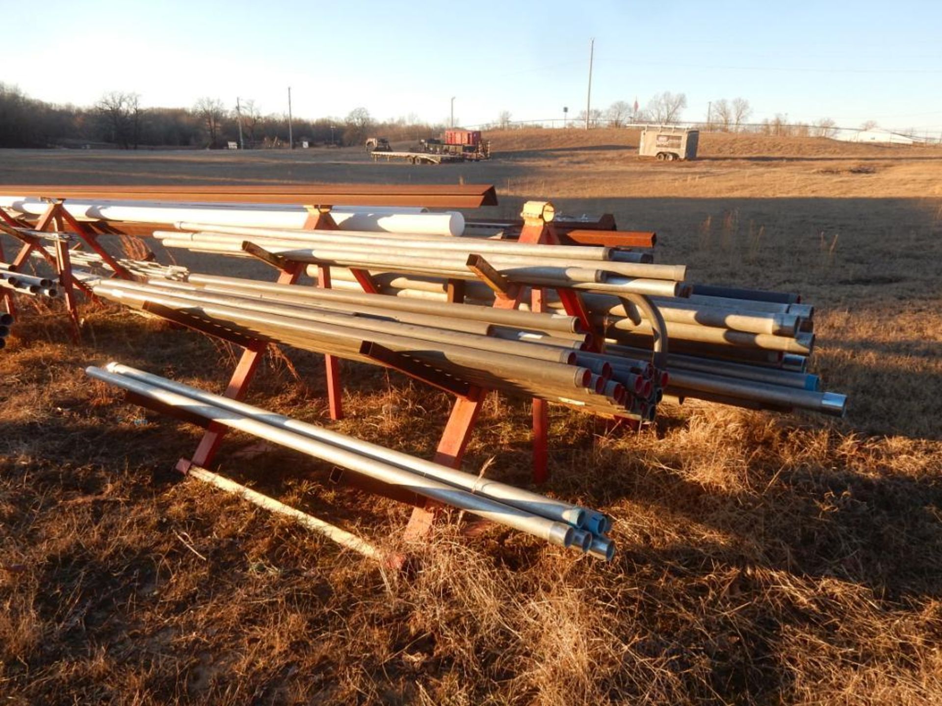 LOT (3) PYRAMID TYPE RACKS W/CONTENTS TO INCLUDE - RIDGID CONDUIT ...