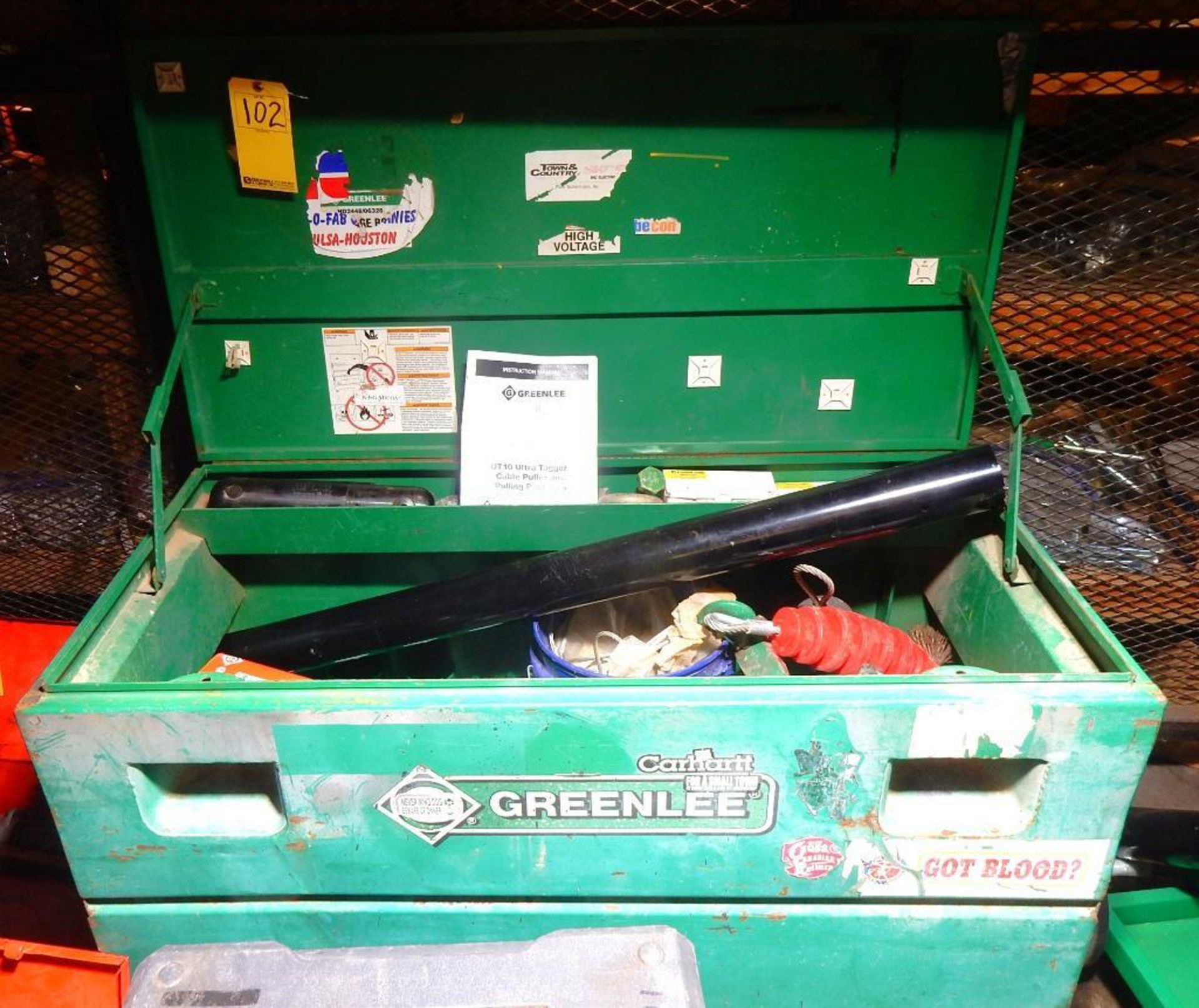 GREENLEE UNUSED UT10 ULTRA TUGGER CABLE PULLER, W/MOBILE VERSA BOOM ...