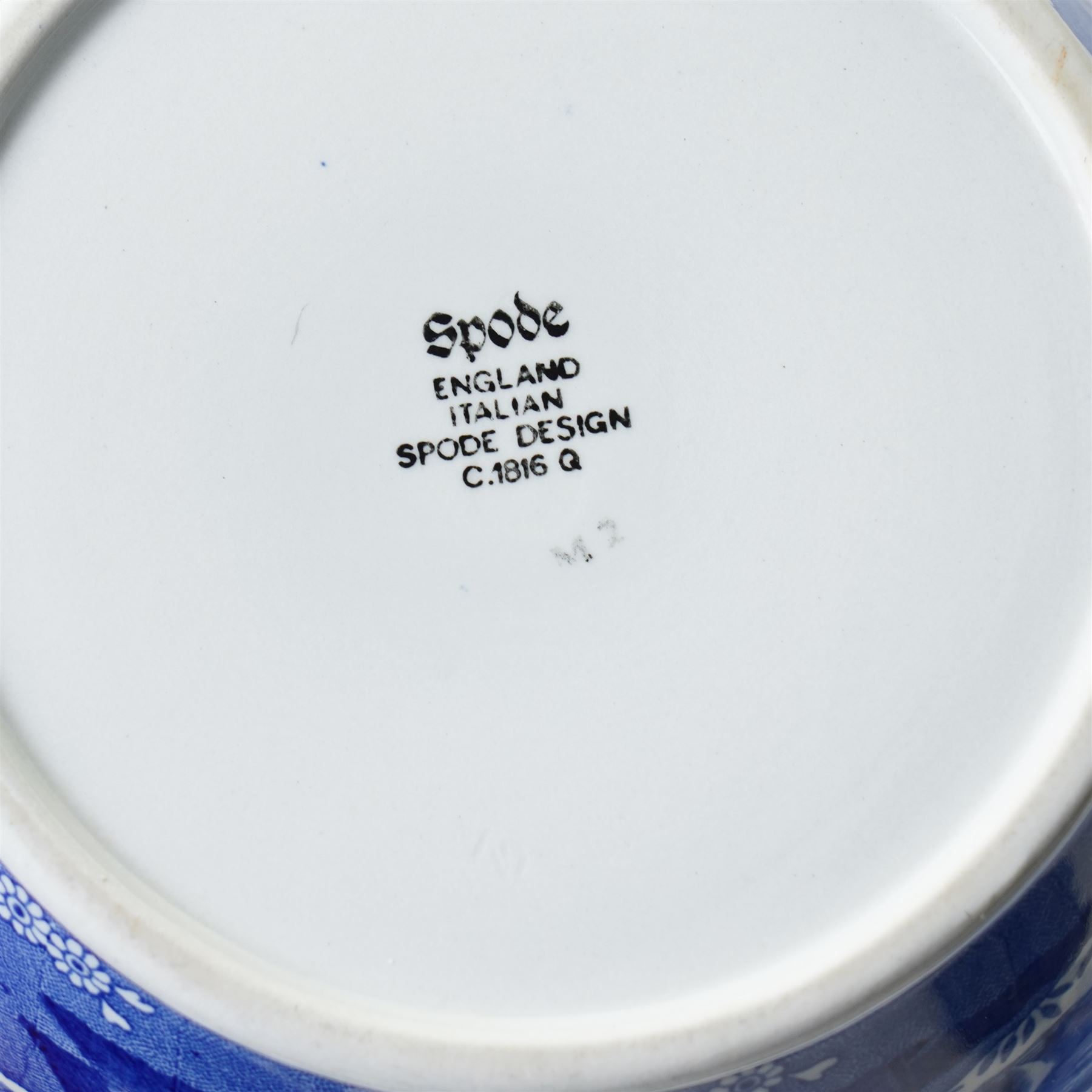 Large and extensive collection of Spode Italian blue and white tea and ...