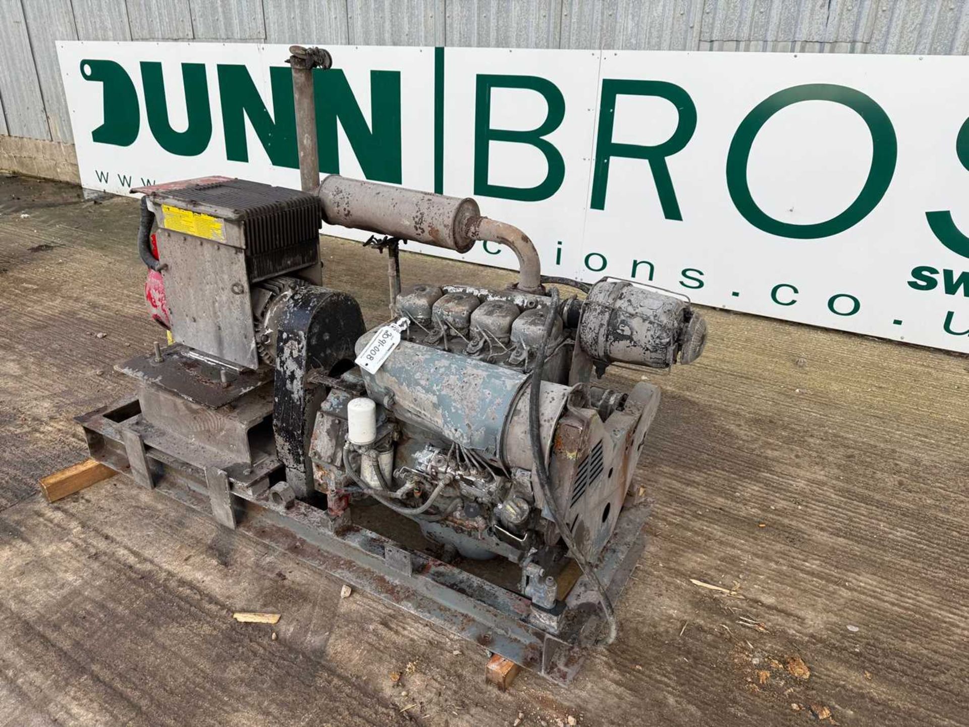 Engine With Generator Unit On Steel Frame
