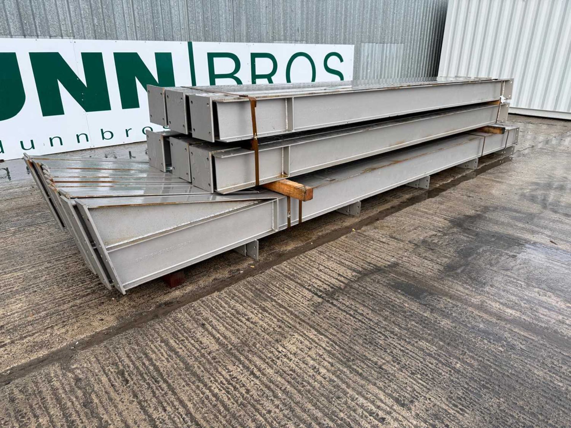Steel Frame Building 100` x 40` x 16` , 5No 20` Bays 12 Degree Pitch ...