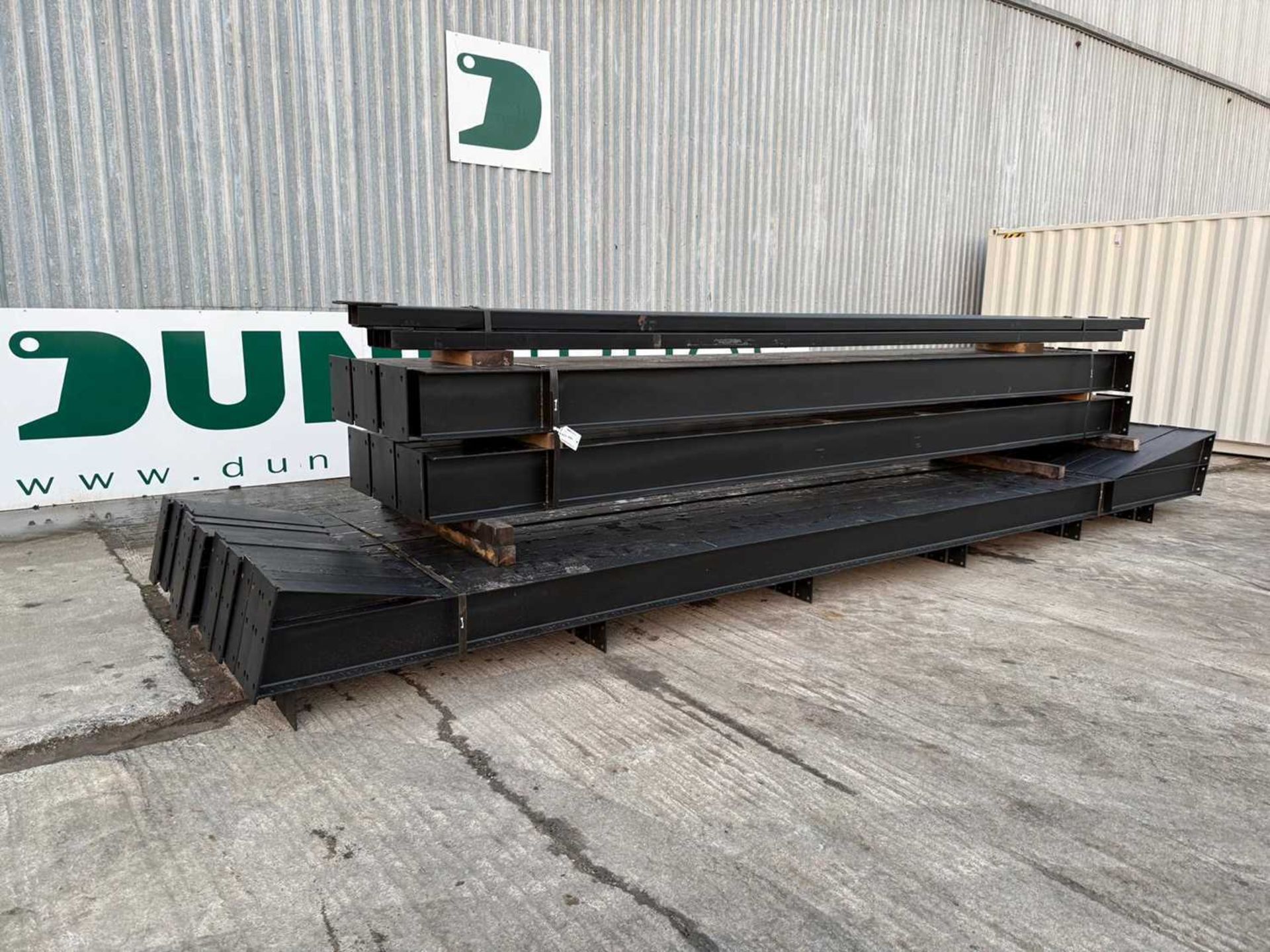 Steel Frame Building 100` x 50` x 20` , 5No 20` Bays 12 Degree Pitch ...