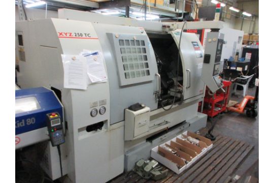 XYZ 250TC CNC lathe, model XYZ 250TC, serial no. L0711094, 12 atc ...