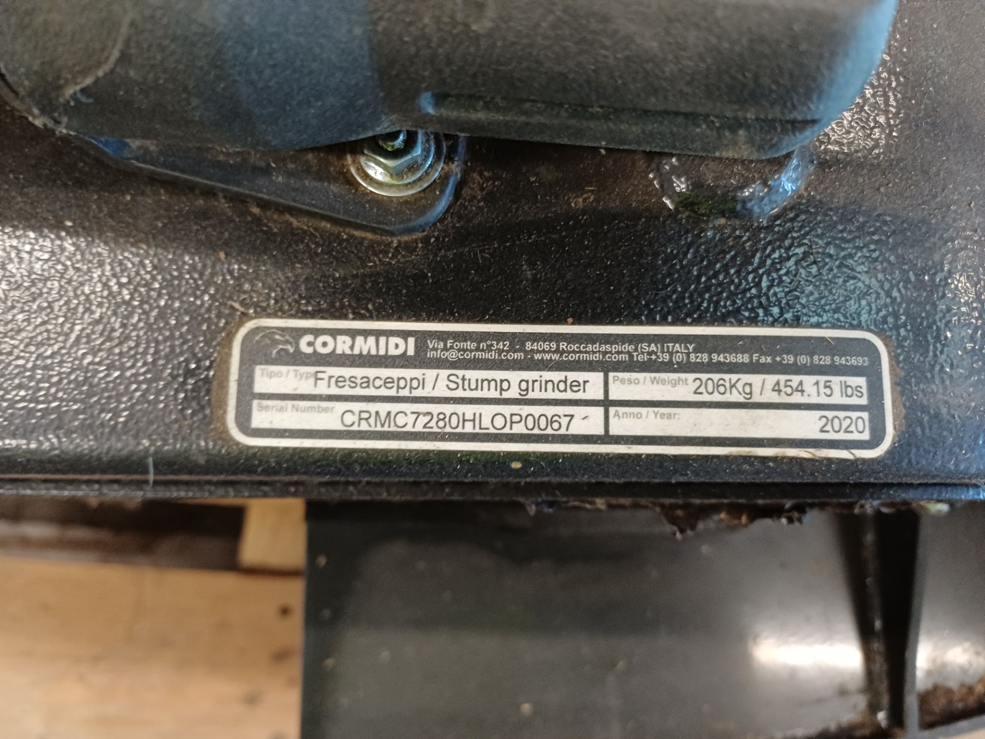 Cormidi CSG515 stump grinder (2020)Serial Number: CRMC7280HLOP00667Year ...