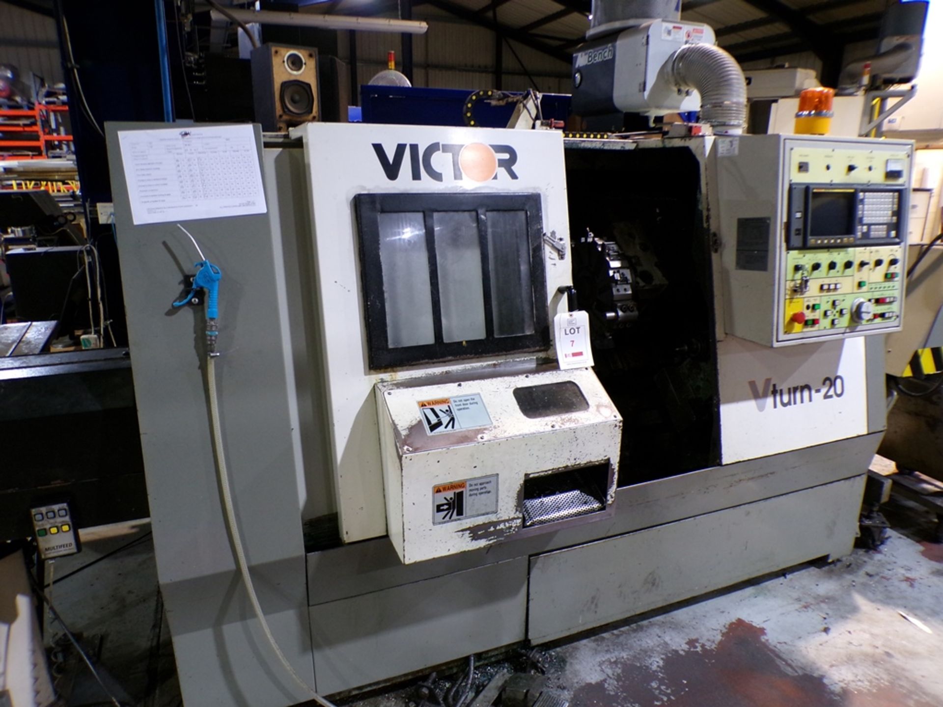 Victor Vturn-20 CNC turning centre, serial no. MA-? (199?), 10 station ...