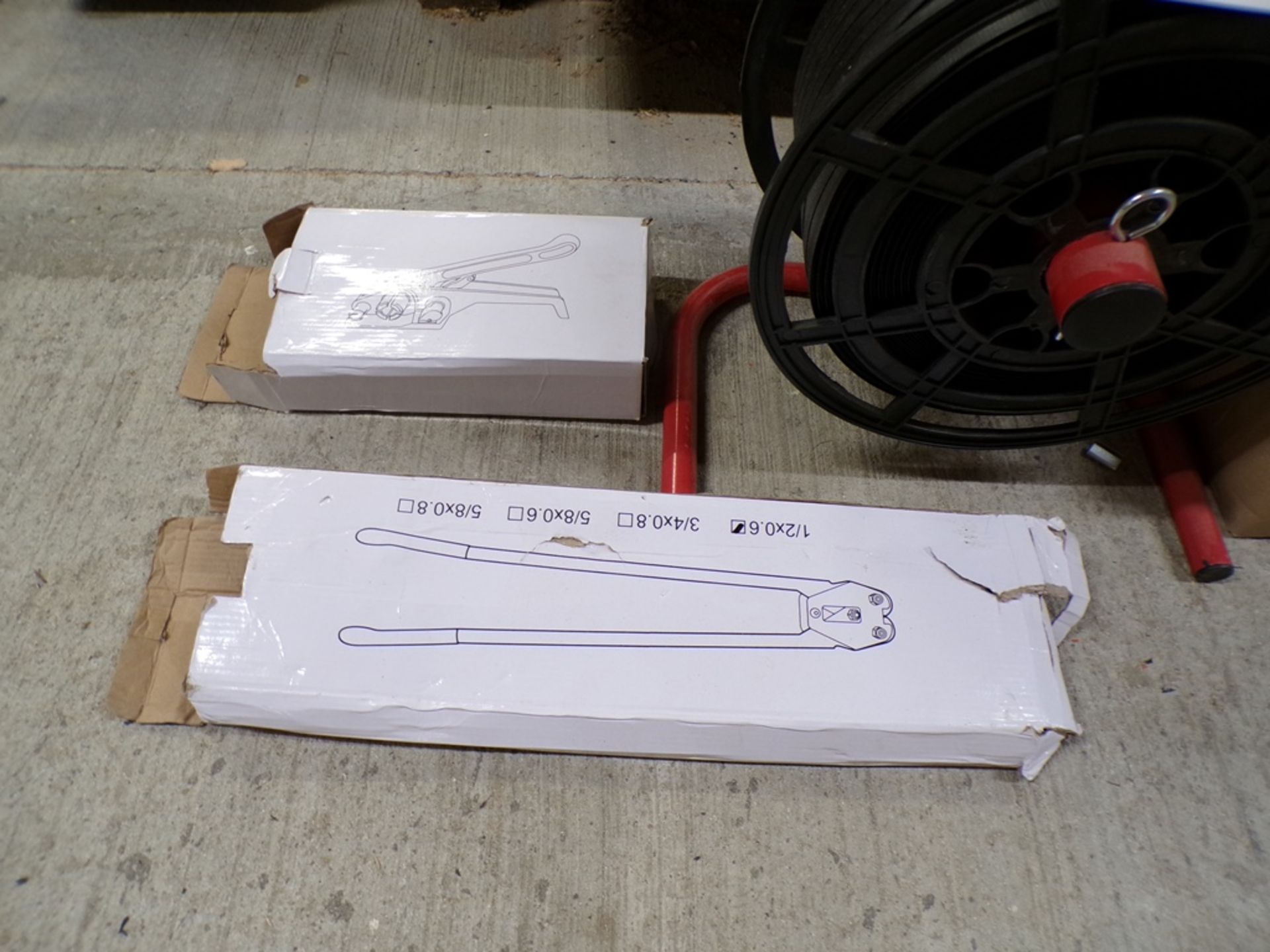 Reeled banding wire with associated tooling, etc.