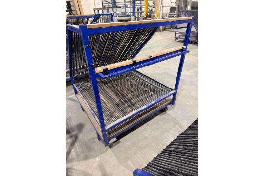 Two 60-section mobile glass carts
